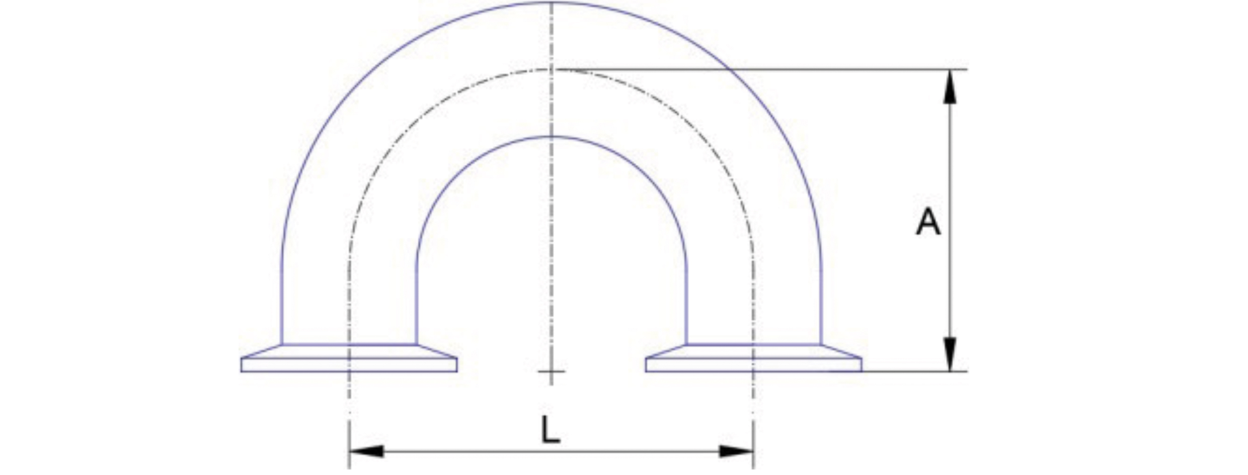 TRU-PURE™ 180° Elbow Clamp Ends | Stainless Steel Piping & Fittings ...