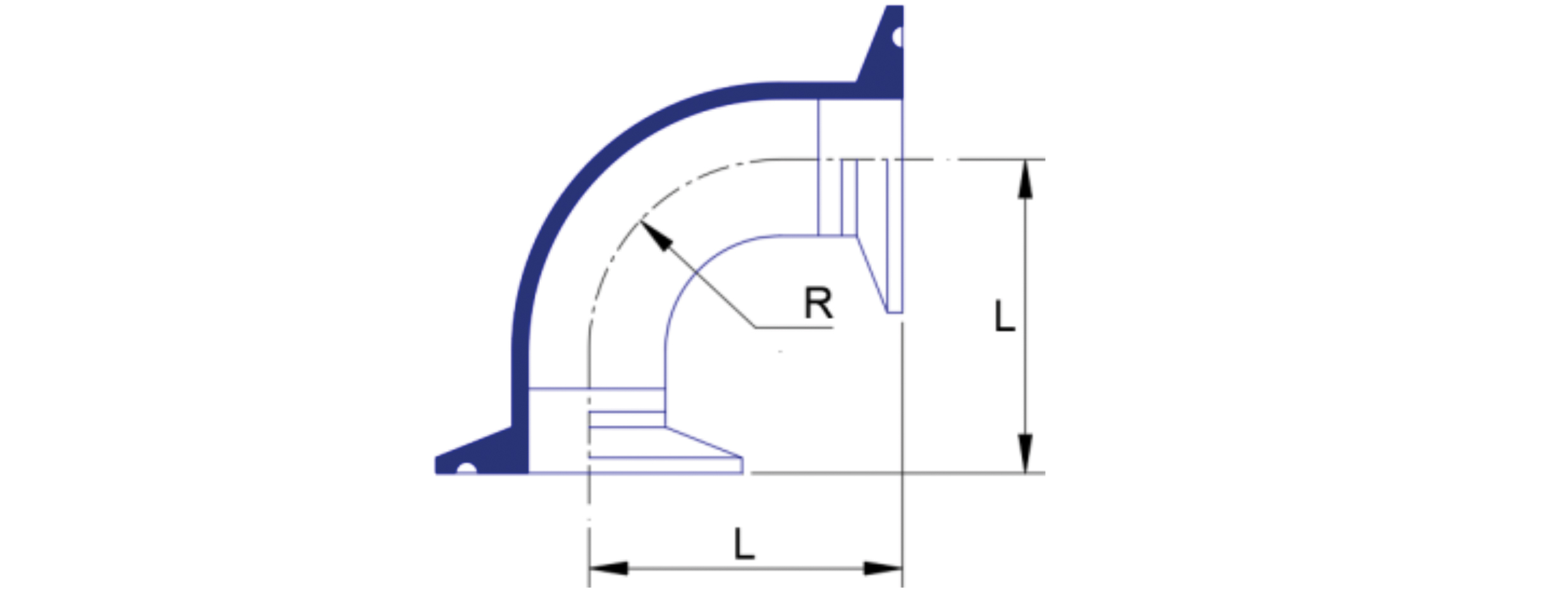 TRU-PURE™ 90° Elbow Clamp Ends | Stainless Steel Piping & Fittings | DH ...